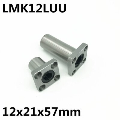 极速2pcs LMK12LUU for 12mm shaft linear bearing square flang