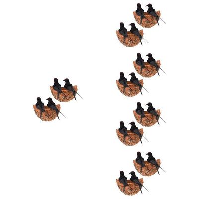 极速10 Sets  of  Vivid Swallow Nest Artificial Bird Figurine