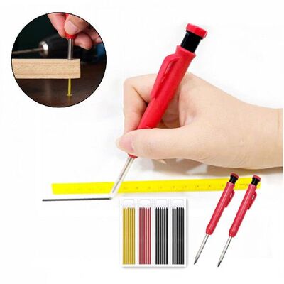 2.8mm Solid Carpenter Pencil with Refill Leads Built-in