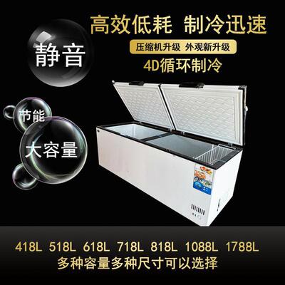 凯丽卧式冰柜商用大容量展藏示特保柜卧式冷冷冻鲜柜冷88309柜两