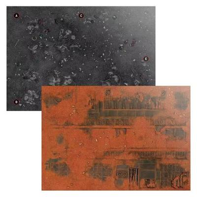 战锤40K 杀戮小队 不屈 地形 纸板 30*22.4 英寸 双面图案 可折叠