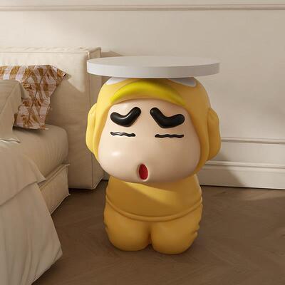 厅蜡笔小新简几置物架现代极客沙发旁的摆件边落地轻MNR奢高级感