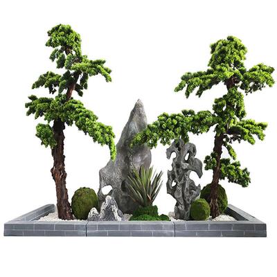 仿真迎景客罗LHN汉松假树人松盆美景观摆件新中式禅意松玄关造景