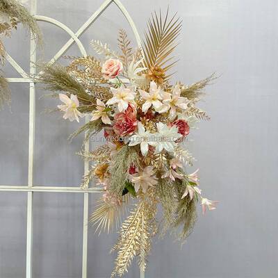 婚庆仿真花拱门尤利花路引挂花背景装饰65124花花挂婚礼加迎宾区