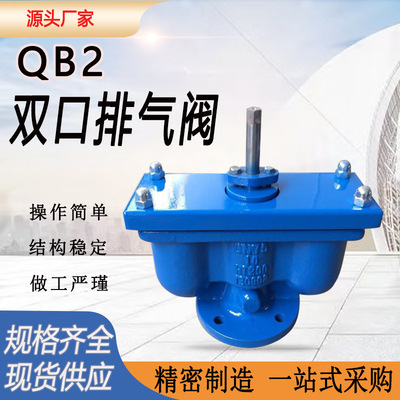 QB2双口排气阀自来水管自动快速排气阀100 150铸铁法兰双口排气阀