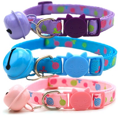Pet Collar Reflective Pet Bell Collar Adjustable Size Suitab