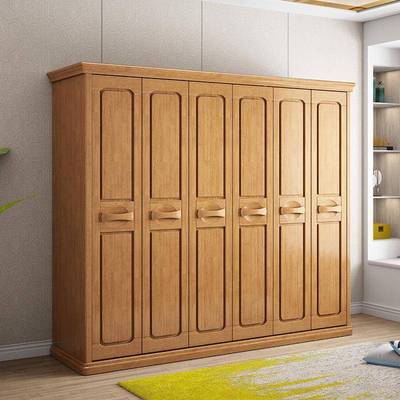 实木衣柜6橱中式大衣柜34木5门质卧室大衣A819现代简约全实木收纳