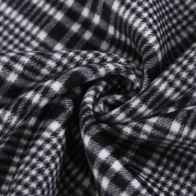 121802光新品格子毛呢面面料澳毛双呢挺括细腻有泽现货