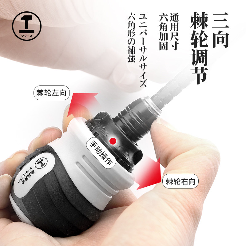 绿林肥仔棘轮螺丝刀套装多功能快速十字一字省力伸缩两用小螺丝批