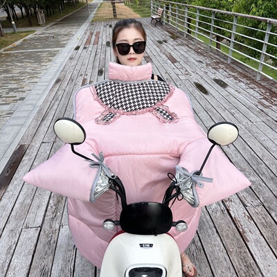 新款电动车挡风被冬季加绒加大加厚电瓶摩托车防水保暖防寒挡风罩