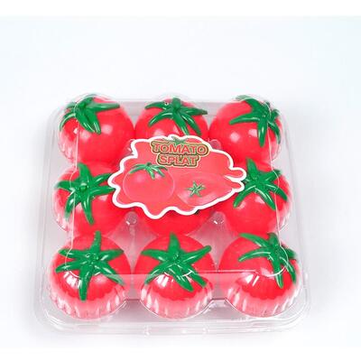 9pcs Tomato Squeeze Ball Splat Sticky Venting fidget toy玩具