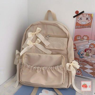 Lovely Bowknot All-match Backpack Forwomen Casual Japanese S