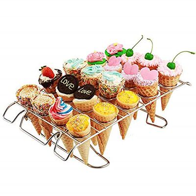 Cone Cake Rack Foldable 16 Hole Display Stand Cooling for