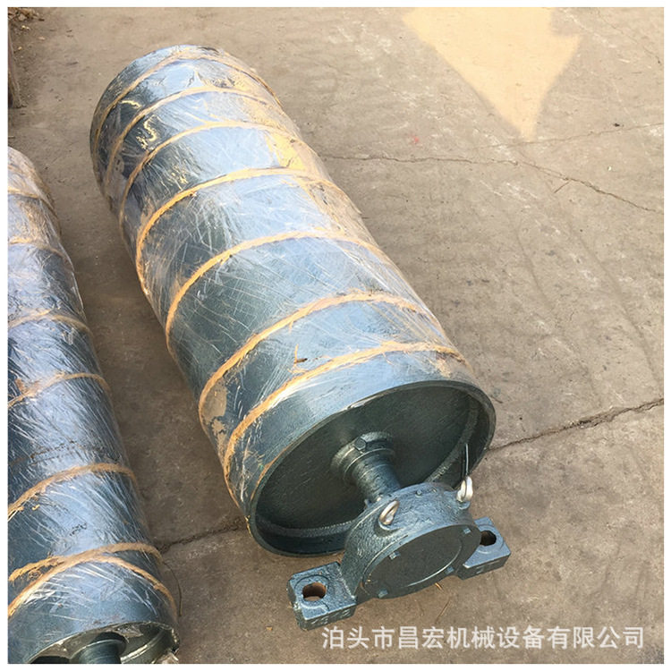 好货工厂现货皮带机配重滚筒 重型橡胶改向滚筒 输送带用包胶动力