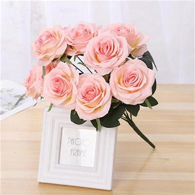 极速Eye-catching 20 Styles 10 Heads Artificial Rose Flower f