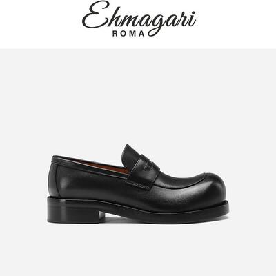 EHMAGARI圆头厚底乐福鞋