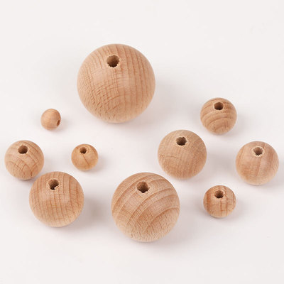 极速100Pcs Wooden Teething Accessories 10-30mm Wooden Teethe