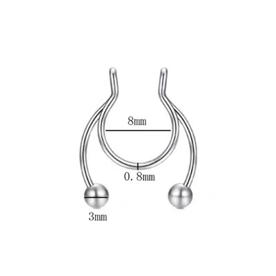极速2021 Fake Piercing Nose Ring Alloy Nose Piercing Hoop Se