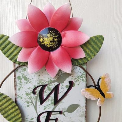 Welcome Front Door Sign Multiuse Metal Door Banners