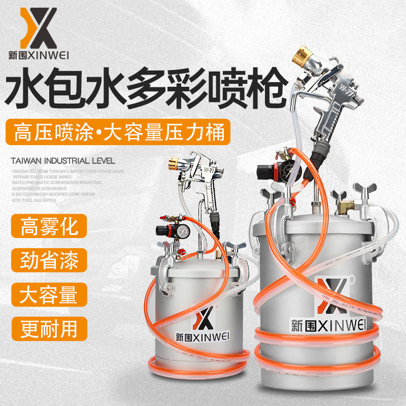 好货水包水多彩漆喷枪油漆大理石乳胶漆气动喷涂机涂料包砂喷抢压