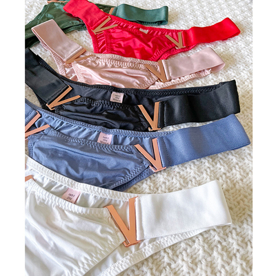 极速Comfort Ice Silk Panties Women G String Sexy Low Rise In