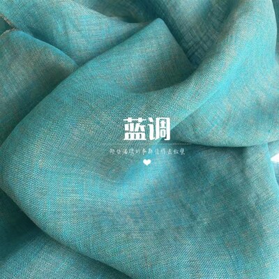 亚麻色织琉璃色稀疏时尚服装上衣裤子裙子春夏轻薄布料面料53001