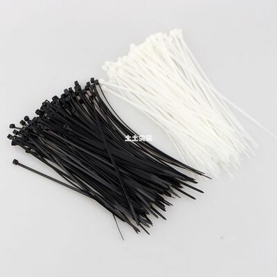好货100 Nylon Plastic Zip Trim Wrap Cable Loop Ties Wire Sel
