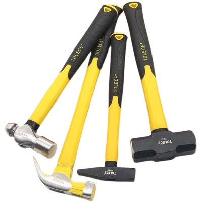 八角锤纤维不断手柄钢石工铁圆头羊角榔头木工小铁锤锤子工具锤头