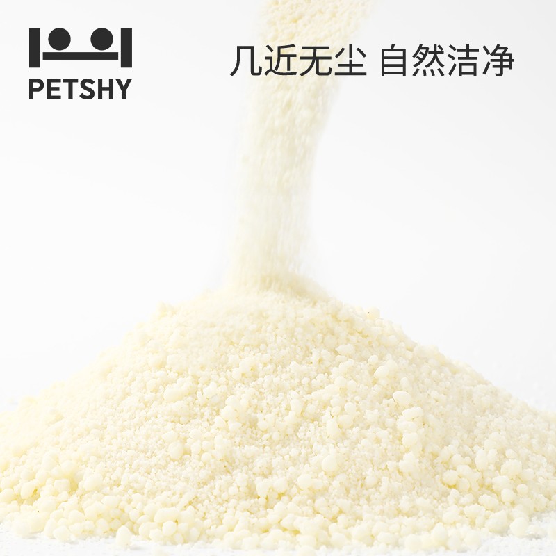PETSHY百宠千爱植物木薯猫砂天然无粉尘不粘底结团紧吸水防臭颗粒