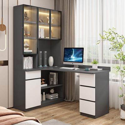 TYR转角书家用书柜一脑体电桌书柜合学习写组字桌学生电脑桌书桌