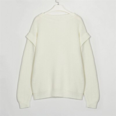 好货Wixra Ruffle Sweater Women Pull Femme Jumper Casual Eleg