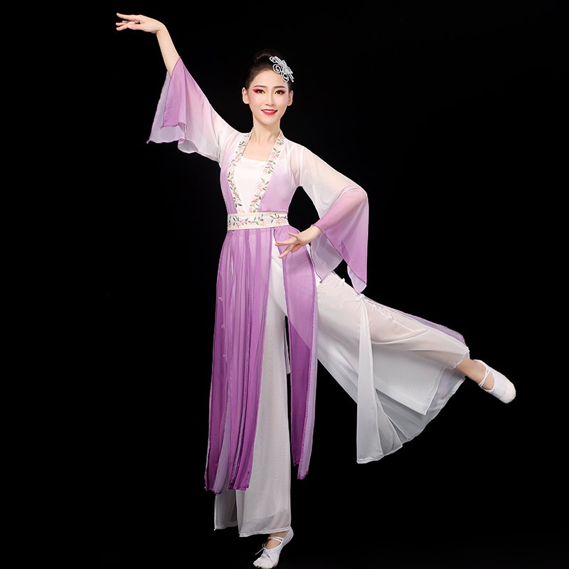 好货古典舞演出服女飘逸中国风仙气纱衣套装古装汉服女舞蹈阔腿裤