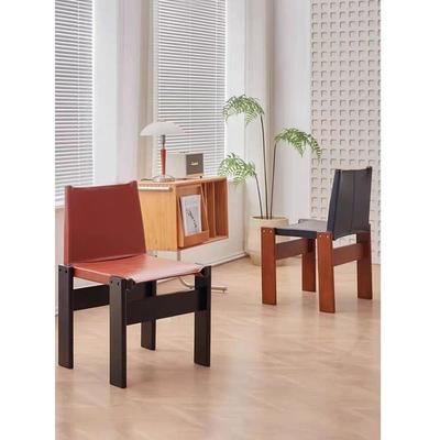 僧侣椅北欧诧寂风复古家用书桌椅中古网红设计师简约实木靠背餐椅