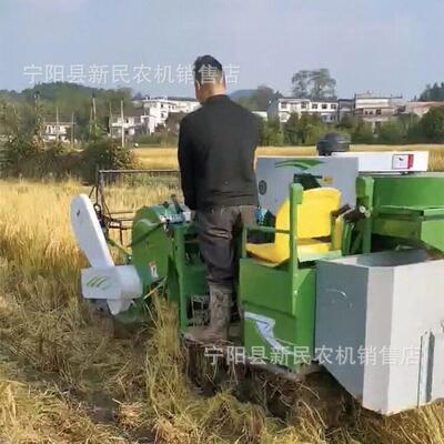 水稻小麦联合收割机谷子粱乘坐式收割机水旱两用25马力