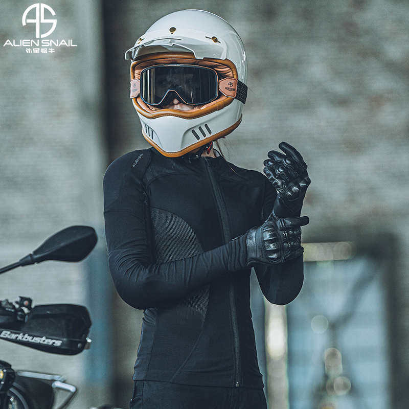 外星蜗牛摩托车护甲衣夏季骑行服男女防摔机车赛车服摩旅速干衣