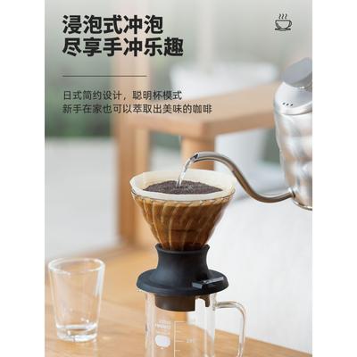 HARIOv60滤杯玻璃聪明杯手冲滤杯滴滤式分享壶过滤杯陶瓷咖啡滤杯