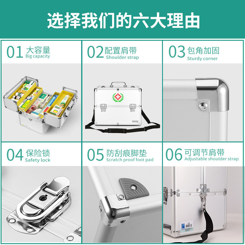药箱医疗箱医用箱家庭急救包家用全套应J急急救箱医药箱家用医玩