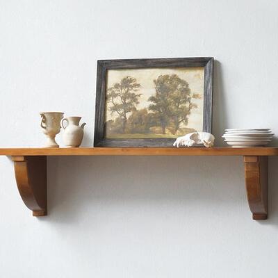 家饰居置物架实复古厅房间一字客FDY隔木板墙面背景悬挂装收纳架