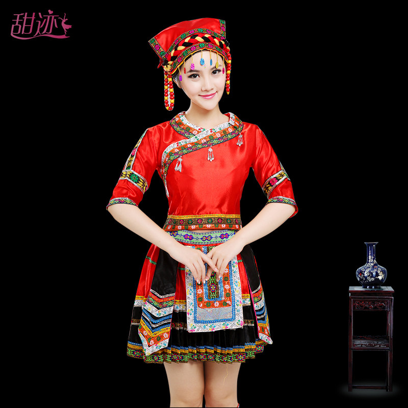 好货彝族衣服女套装少数民族服饰火把节舞蹈演出服瑶族侗族苗族服