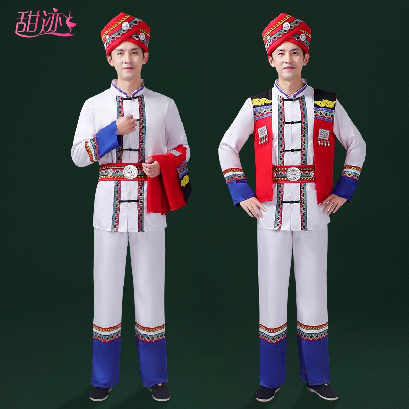 好货56个少数民族服装男火把节壮服土家族苗族服瑶族侗族彝族壮族