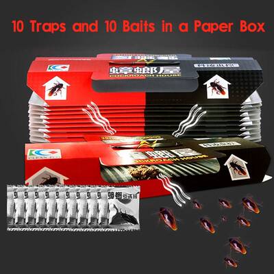 极速10Pcs Cockroach House Cockroach Trap Repellent Killing C