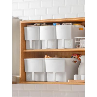 纳川厨房带把手收纳盒高位橱柜手柄箱顶柜置物抽拉调料高柜整理盒