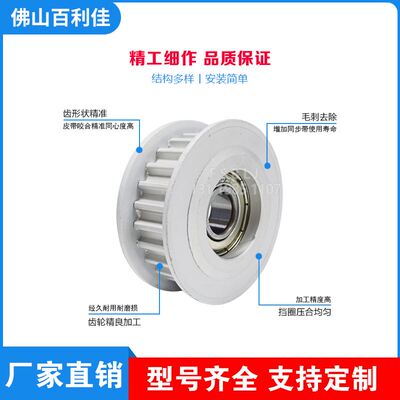 。中心轴承 同步轮S5M22齿 槽宽11/17 涨紧皮带轮 调节指向轮惰轮