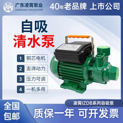 广东凌霄1ZDB45 /ZDK自吸清水泵高扬程大流量自来水抽水机