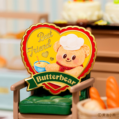 黄油小熊金属徽章胸针