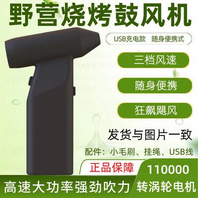 电鼓风机吹风机户外手持锂电烧充小烤型便携无线烤炉NBB引炭生火