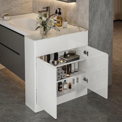 极简超薄半墙隔柜0洗手卫生间浴室干湿离2断储分物ZG-73218收纳玄