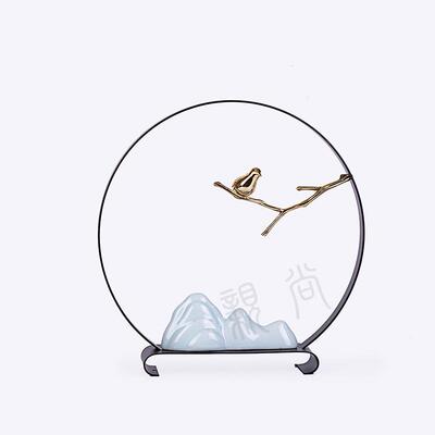 新中式摆件件家OGD居品意客厅书房创软装摆轻饰奢简约家装工艺品