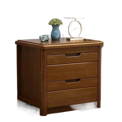 Ta木l实木床头柜橡木现代中式原窄收纳储物柜小卧柜简约fgh-200室