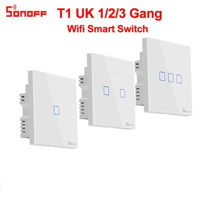 适配 T1 UK 1/2/3C wifi RF 智能墙壁触摸开关语音智能家居